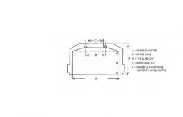 BRAKE DRUM SCANIA FRONT BRAKE SHOE 190 HEIGHT 264